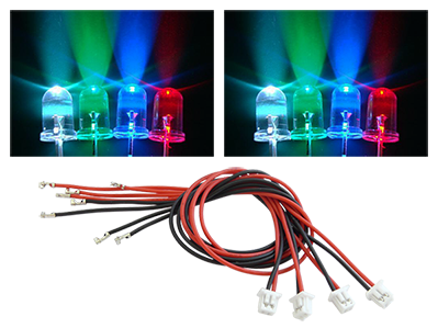 3mm LEDs (Blue, Green, Red, White) Combo - Blade 200 QX — RAKONHELI