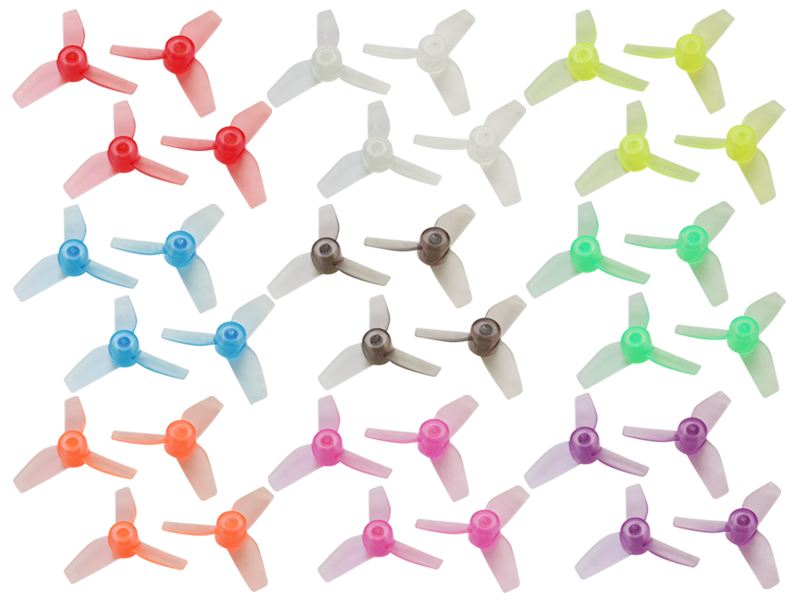Rakonheli 31mm 3 Blade Transparent Propeller (18CW+18CCW; 1.0mm Shaft ...
